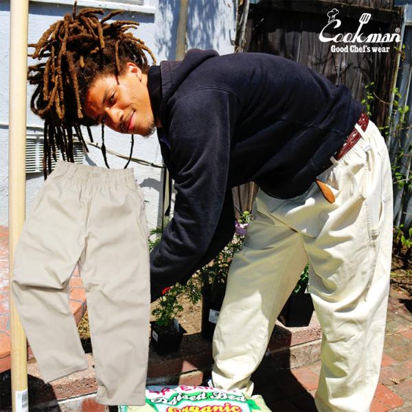 ■メーカー/ブランド：COOKMAN■素材：綿:100%■デザイン／カラー：カーペンター クリーム■cookman南カリフォルニアウエストコーストの料理人仲間が集まり話しました。「僕らが普段キッチンで着用しているシェフパンツは機能的で動きや...