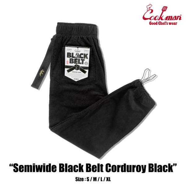 ■メーカー/ブランド：COOKMAN■素材：綿:100%■デザイン：SemiwideBlack Belt Corduroy BlackChef Pants Semiwide通常のシェフパンツよりも裾周りをややルーズに仕立てたセミワイドパンツ...