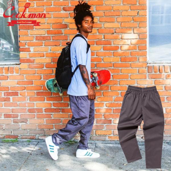 ■メーカー/ブランド：COOKMAN■素材：ポリエステル:65%綿:35%Chef Pants腰周りがゆったりしていて、ウエストは幅広のゴムが使用されているので、リラックスした着用感を実現。裾にかけてテーパードがかかっているので、スッキリと...