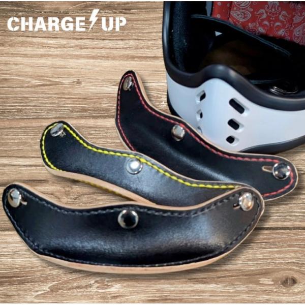 ■ブランド：CHARGE UP （チャージアップ ）■サイズ：フリーサイズ　3点留め■カラー：ブラック（黒ステッチ・赤ステッチ・黄ステッチ）裏側は生成り分厚いヌメ革を2枚重ねにし、無骨な存在感を実現。ダックテールのような軽い反り上がりが絶妙...