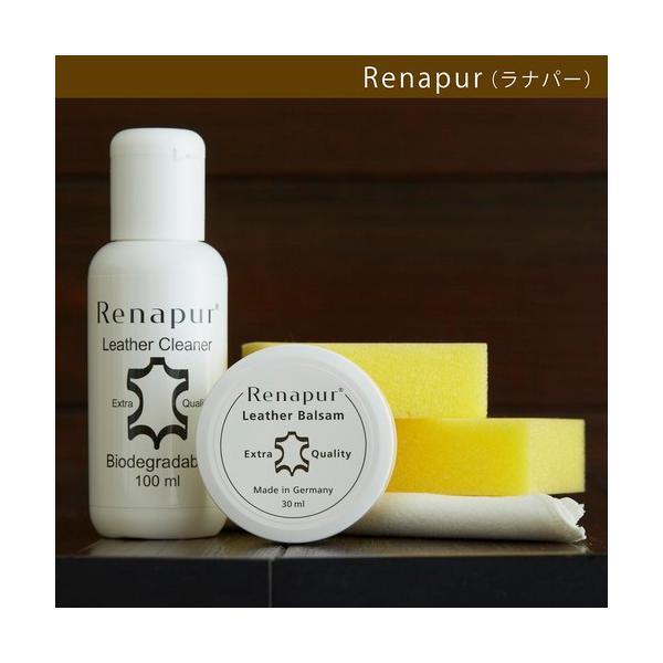 【セット内容】・トリートメント(30ml ドイツ製)・クリーナー(100ml ドイツ製)・マイクロファイバー(20×20cm 韓国製)・スポンジ(大・小　各1個 日本製)・専用スポンジ二個付きビーズワックス（蜜蝋）を主原料にホホバ油を配合し...