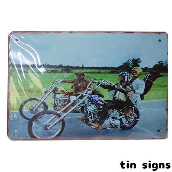 ヴィンテージ・レトロ風デザインのブリキ看板・ティンサイン