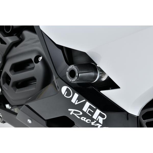 対応車種 [Ninja e-1 (24-)/KAWASAKI(カワサキ)]メーカー：OVER Racing -オーヴァーレーシング-[スライダー/フレームスライダー]・左右セット・アルミ削り出しベースブラケット(シルバーアルマイト仕上げ)・...