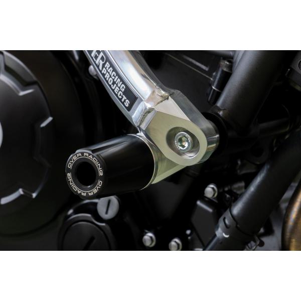 対応車種 [Z650RS/KAWASAKI(カワサキ)]メーカー：OVER Racing -オーヴァーレーシング-[スライダー]・左右セット・アルミ削り出し取り付けベースブラケット・シルバーアルマイト仕上げ・取り付けボルト&amp;カラー類...