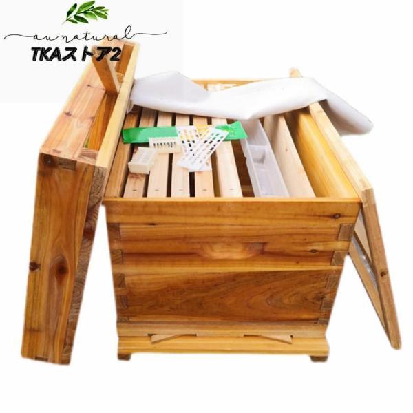巣箱 養蜂箱養蜂器具蜂蜜蜂の巣箱 ミツバチ セット蜜蜂巣箱7/ 10フレーム 蜜蜂の巣箱と道具 蜂蜜キーパー みつばち巣箱 耐久性のあります 防水性と防食性 杉木巣