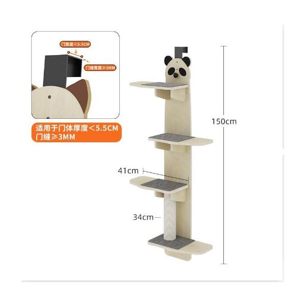 組立簡単1.ステップを取り付ける2.木製のブラケットを取り付ける3.爪とぎポールやフックなどを取り付ける