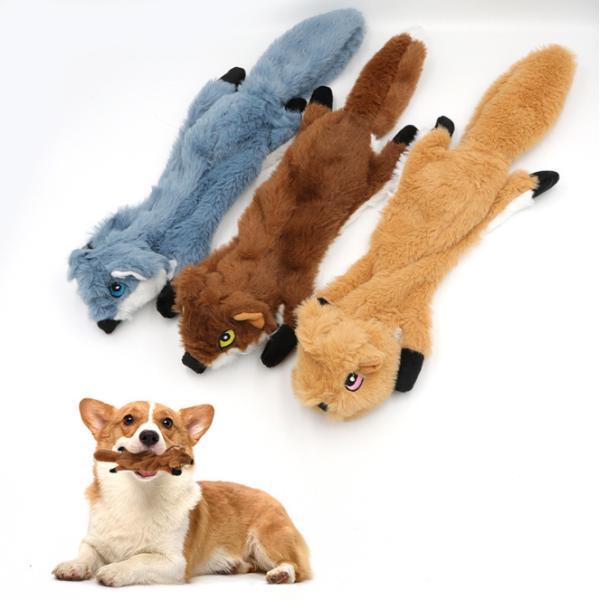 ペットボトルを中に入れてガチャガチャ音が鳴り玩具に大変身！ボトルの中におかしやおもちゃなど入れて、音を変えればさらに興味も引けます。人形自体もしっぽガサガサ音が鳴り、噛めば音が鳴るので遊びごたえ満点です♪お財布や環境のもやさしい、大活躍の玩...