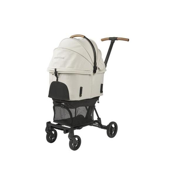 コンパクトなのに押しやすい、はじめてでも気軽に使えるペットカートＷＩＺ　Ｘ（ウィズエックス）の登場です。幅４０ｃｍのコンパクト設計で前作で好評だった便利な機能もアップデートしております。・前輪には路面からの衝撃を吸収するサスペンションを内蔵...
