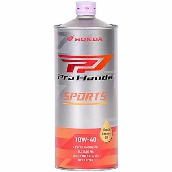 ホンダ純正 ProHonda SPORTS エンジンオイルです。過酷なコンディションで多用されるエンジンに安心感をプラスサーキット向け●API規格：SL●SAE規格：10W-40●JASO規格：MA●油種：部分化学合成油
