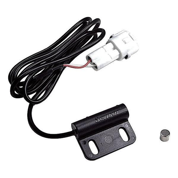 メーターギア等を備えていない車両への取り付けに使用します。ホイールに取り付けられた磁石の磁力は、ホイールの回転を直接読み取り、メーター本体に送ることができます。6Φ円筒形の磁石は、ブレーキディスクを固定するために六角ボルトの頭にぴったりとフ...