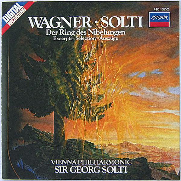輸入盤(西ドイツ盤)／ゲオルグ・ショルティ（指揮）、ウィーン管弦楽団／ワーグナー：「ニーベルングの指環」管弦楽曲集／1982年録音ディスクの再生面にキズ多数あり（再生には影響のない程度です）／ジャケット（ブックレット）にキズあり／全体に変色...