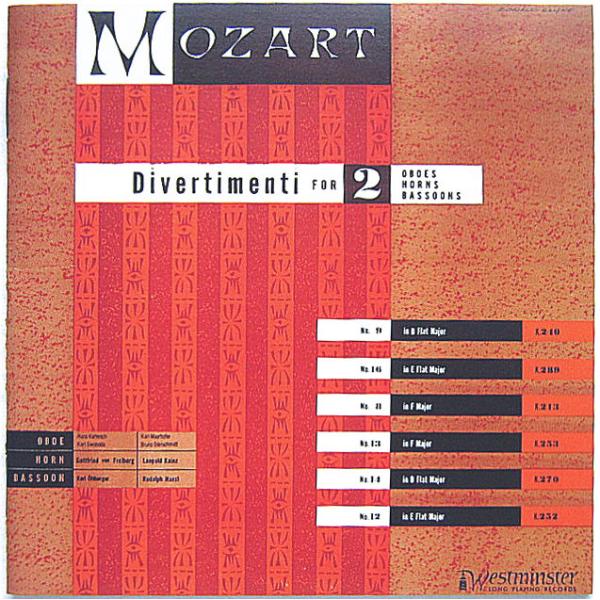 国内盤・帯付き／1951年録音、ディヴェルティメント第8、9、12、13、14、16番収録／リマスター／解説掲載こちらは1996年3月の発売ですディスクの再生面全体に非常にこまかいキズ多数あり（再生には影響のない程度です）／帯に色あせとキズ...