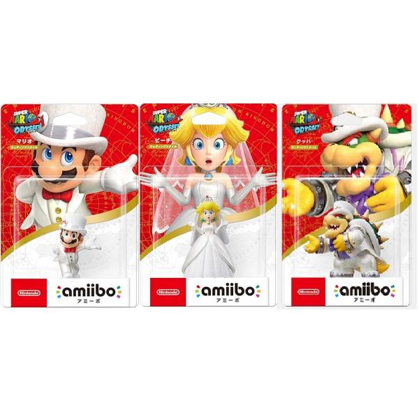 【発売日：2017年10月27日】amiibo マリオ・ピーチ・クッパ【ウェディングスタイル】3種セットケースに、中に影響のないスレ・折れ等がある場合がございますのでご了承ください。amiiboに対応したソフトによって、プレイヤーとして登場...