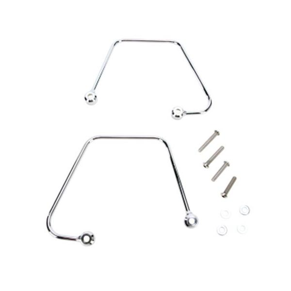 【商品説明】サイドバッグを取り付ける際に巻き込み防止やバッグを取り付けるサポートとして必要になるサイドバッグサポートです。【適合車種】XVS1300 Stryker　2011〜2014年【カラー】クロームシルバー【メーカー】COBRABik...