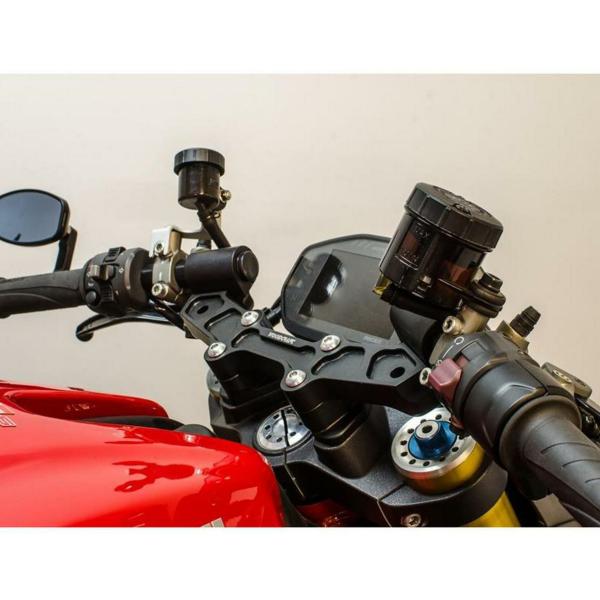 【商品説明】DUCATI モンスター1200用 1インチライズアダプタープレートセパハン クリップオンハンドル ブラック本アダプタープレートは、純正ハンドルバークランプにそのままボルトオン装着でき、純正の各クリアランスを維持しながら、手をよ...