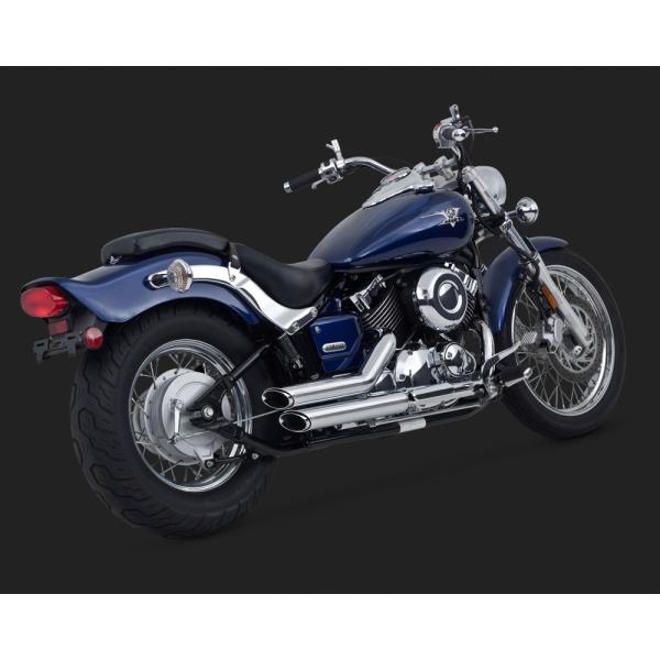 【商品説明】ショートタイプの2in2タイプエキゾースト。リアタイヤ手前でスラッシュカットされたエキゾーストはスタイリッシュな2重構造で、ショートタイプならではのバンス＆ハインズ伝統のホットロッドサウンドを奏でます。また、車体を軽快に見せるこ...