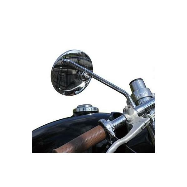 【説明】汎用のラウンド クラシックミラーです。【クローム】ハンドルクランプ式のミラーなので、ミラー取付部が無い汎用レバー装着時でも問題なし。ハンドル周りをスッキリとさせたいカスタムにも向いてます。クラシカルで人気のミラーです。ミラー部の直径...