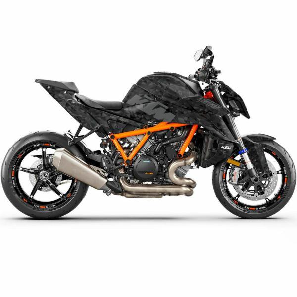 スウェーデンのグラフィックキットメーカーMOTO PRO WORKS製のフルグラフィックキット。厚みのある品質の高い素材を使用しており、傷にも強い商品となります。外観の良さだけではなく、車体本体の保護にも最適です。KTMとの公式ライセンスを...