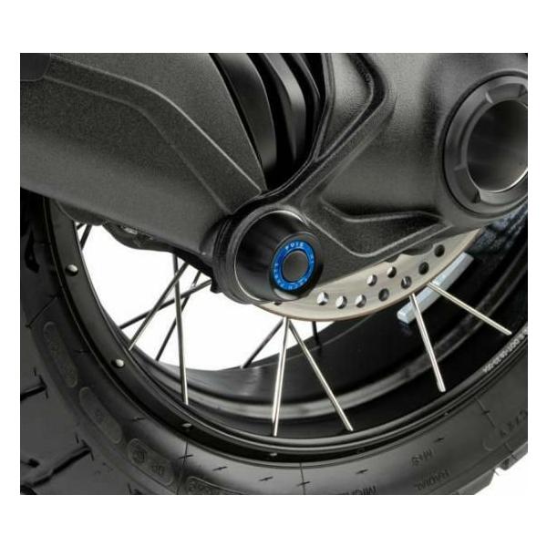 PUIG製のリアアクスルスライダー PHB19。アルミ製のカラーリングは別売オプションとなります。【適合】BMWR1300GS (2024-)R12nineT/R12 nineT (2024-)【カラー】ブラック【メーカー】PUIG(プーチ)