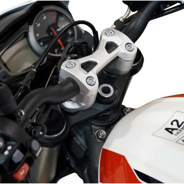 【商品説明】Street Triple(ストリート・トリプル)のハンドルが遠い、低い。もう少し近く,高くしたい時に便利な、ドイツのメーカーVOIGT MOTO TECHNIKトライアンフ ストリートトリプル専用設計のハンドルライザーです  ...