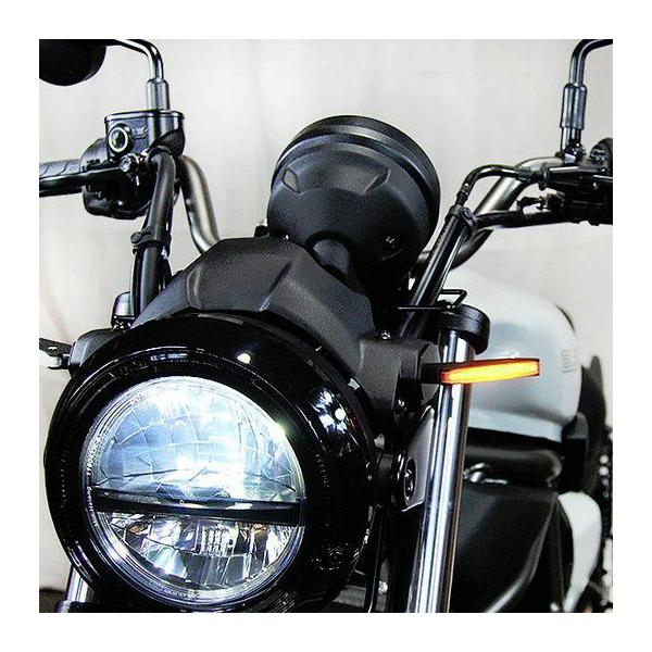 KAWASAKI Eliminator 450（2024年以降）専用に設計された、New Rage Cycles製フロントLEDターンシグナルキットです。高輝度LEDを採用し、被視認性に配慮しながら、現代的でシャープな印象へアップデートでき...