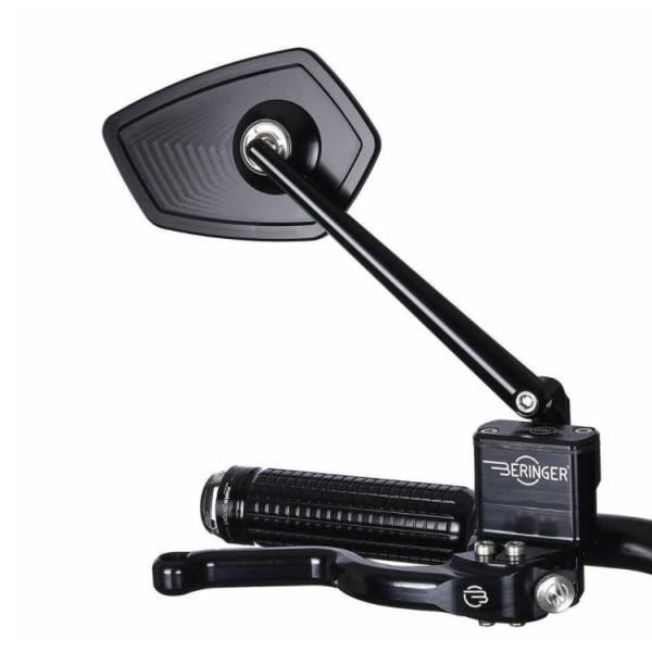 アルミ鏡面仕上げグラスレスミラースタンダードステム右側用通常のミラーのように鏡面にガラスを使用せず、アルミ素材を鏡面加工して作られたミラーです。ガラスを使用しないため、軽量かつ安全です。デザインは五角形のレースデザイン。鏡面はコンベックス（...