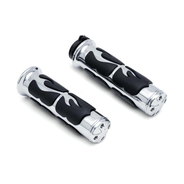 【商品説明】クリアキン ISO-FLAME1インチグリップです。【適合】YAMAHARoadStarVStar(Dragstar)BoltStrykerKAWASAKIVulcanシリーズ 1995〜2015年SUZUKIM109R &am...