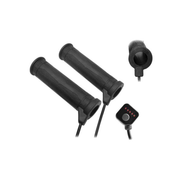 【商品説明】５段階温度調整可能　電熱ラバーグリップヒーター低電圧時に自動電源オフ機能搭載。前回使用時のグリップ温度の設定のメモリー機能付き。インジケーター付。カラー：ブラック長さ：130mm【適合】直径 22.2mm ハンドル【メーカー】コ...