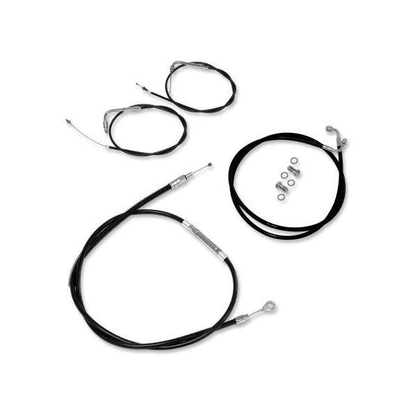 【商品説明】純正ハンドルより+2"高いハンドルに交換した際長さが足りないケーブルから交換する為のケーブルキットです。アクセルワイヤ、ブレーキホース、クラッチワイヤがセットになっています。【メーカー】バロン(BARON)D品番：0650-1174