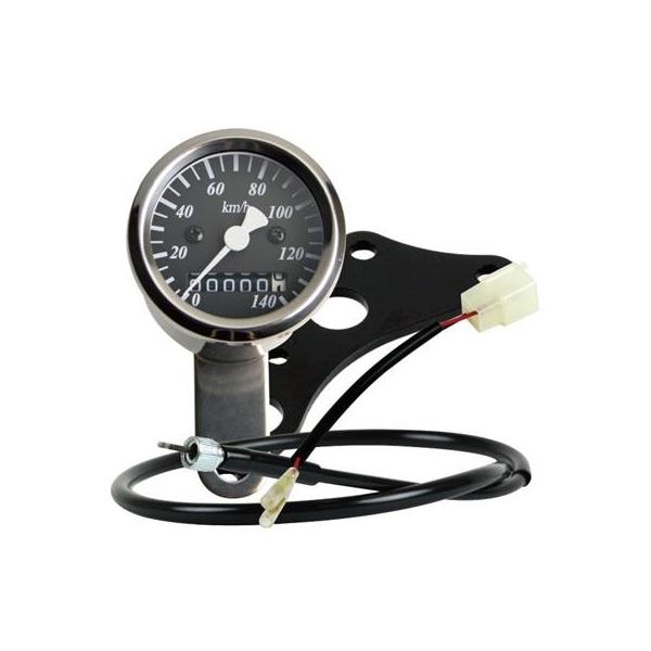 【商品説明】アンダーステムの裏に取り付けるサイドメーターキット。純正タンクも併用可能。【材質】メーターボディ:ステンレス　ステー:スチール【内容物】メーター、メーターステー、メーターケーブル、ジョイントカプラー×1【適合車種】250TR【メ...