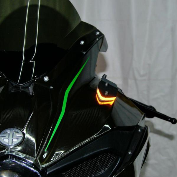 【商品説明】カワサキ H2用のニューレイジサイクル(New Rage Cycle)製、ミラーブロックオフウインカー。触角のようなミラーを撤去可能。カワサキH2ライダーのための プラグアンドプレイ ミラーブロックオフウインカー。バーエンドミラ...