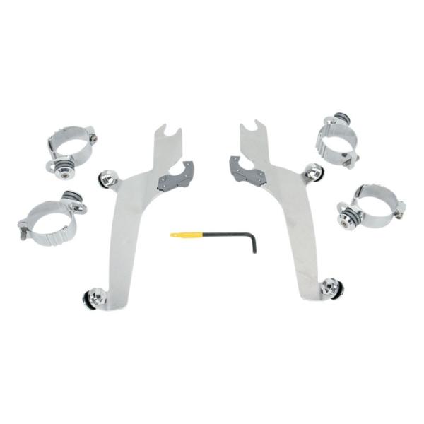 【商品説明】工具不要で簡単に取り外しの出来るノーツールトリガーロックマウントキットです。同社のスポーツシールドシリーズ[EL PASO,SPEED DEMON,POP TOP,ALLEY CAT,BIG SHOT]のウインドシールドを取り付...