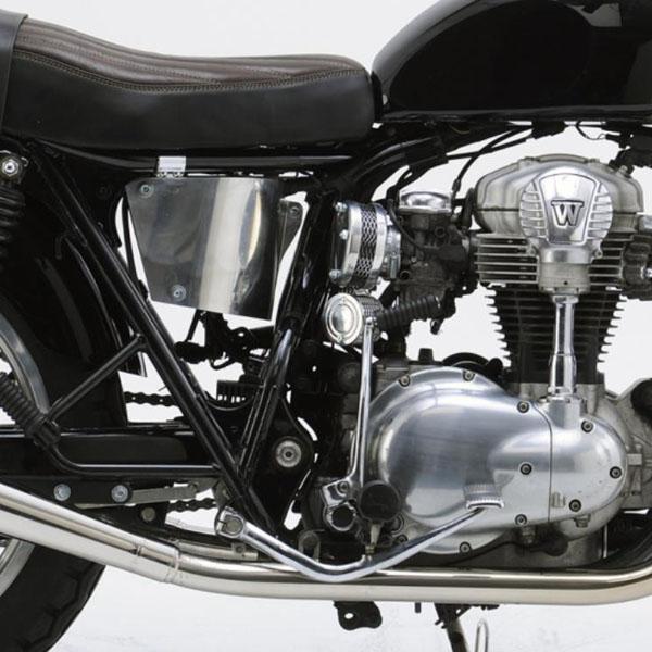 【商品説明】 カワサキ W650/400, 250TR, エストレヤ用 ビレットブリーザーフィルター モーターロック アルミ削り出しのブリーザーフィルター純正エアクリーナーボックスを取り外す際の必須アイテムで、モーターロック製 オールドタイ...