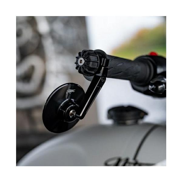 【商品説明】イギリスのメーカー、MotoneのEマークなしバーエンドミラー "TURISMO" 片側単品販売。直径7/8から1インチのハンドルバーにフィット。●80mmミラーヘッド●6061-T6ビレットアルミニウムボディ●ブラックアルマイ...