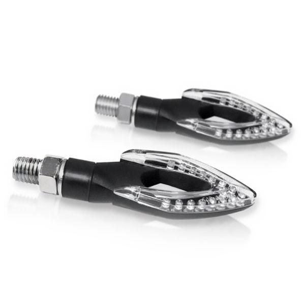 【商品説明】矢印形状のEC規格対応小型汎用LEDウィンカーです。中央部が抜けたユニークかつエレガントな形状。小さいながらも明るく、しっかりとした視認性を持つウィンカーです。本体ABS製左右ペアセット【メーカー】バラクーダ(Barracuda...