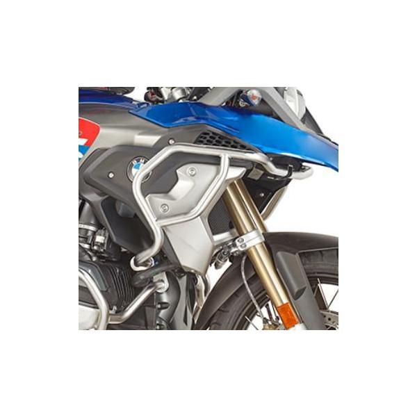 【説明】GIVIの車種専用のフレームガードです。【ステンレス】直径25ｍｍの強靭なパイプで左右カウル上部をガードしてくれます。ラジエーターも守ってくれるので転倒してもダメージ軽減が見込めます。フレームにボルトオンで装着可能です。ステンレスス...