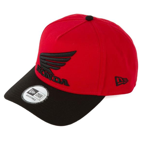 フロント部を1枚パネルにして上部でつまんだような独特のシルエットが特徴的な、ニューエラとのコラボキャップ。フロントは立体的な刺しゅうで、ホンダファンにはたまらないデザイン。 つば部分は少しカーブしたシルエットスナップバックでサイズ調整サイズ...
