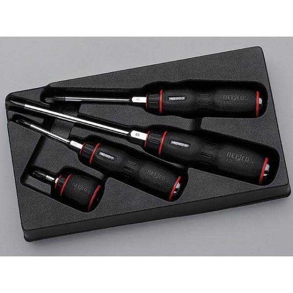 ●メーカー名：ネプロス / nepros●商品名：NTD1P04 ネプロス・樹脂柄クロスドライバセット（4ホン）メーカー品番：NTD1P04JANコード：4989433830162ドライバ（クロス）/ND1P2-1・2・3、スタッビドライバ...