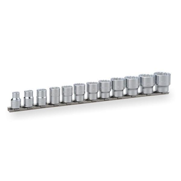 ●メーカー名：トネ / TONE●商品名：ソケットセット（12角・ホルダー付） HD312Aメーカー品番：HD312AJANコード：4953488282290ソケット（12角） SOCKET （12pt.）：3D-08、10、12、13、1...