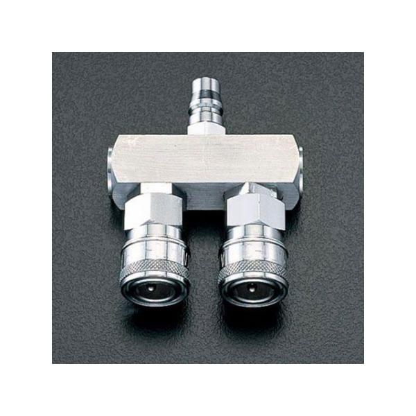 ●メーカー名：エスコ / ESCO●商品名：2連 エアーカップリングメーカー品番：EA140DK-2BJANコード：4518340578906備考■型…20型■使用圧力…1.0MPa■材質…鋼鉄（クロムメッキ）・アルミニウム■1本の空気配管...