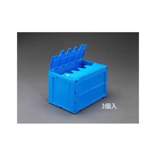 ●メーカー名：エスコ / ESCO●商品名：649x440x419mm/92.9L 折畳コンテナ（青/蓋付3個）メーカー品番：EA506AA-9AJANコード：4518340258655備考■容量…92.9L■サイズ…外寸：648×440×...