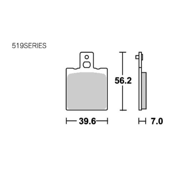 ●メーカー名：エスビーエス / SBS●商品名：ブレーキパッド 519RQ レーシング（カーボン）メーカー品番：777-0519080JANコード：4990852047130600SS620 DUKE 620デューク640 DUKE 640...