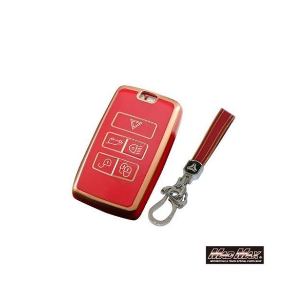 ●メーカー名：マッドマックス / MADMAX●商品名：ランドローバー専用 ゴールドライン TYPE B 5ボタン式 TPUソフト スマートキーケース（レッド）メーカー品番：MM50-B11-LA04JANコード：4589579433007...