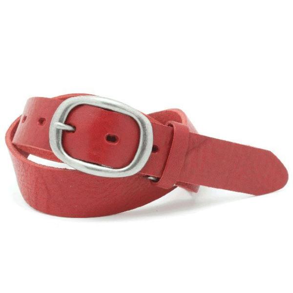 ●メーカー名：LOCAL WORKS(ローカルワークス)●商品名：VACHETTA 35mm幅 OVAL GARRISON BUCKLE BELT（レッド）メーカー品番：RC-054Lレッド牛革フリー栃木レザーバケッタを使用したベルト※画像...