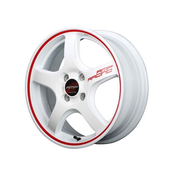 ●メーカー名：MID(エムアイディー)●商品名：RMP Racing R50（ホワイト/リムレッドライン）JANコード：4560234981552ホワイト/リムレッドライン15x5.0J+45 4H100汎用工法：キャストフローフォーミング...