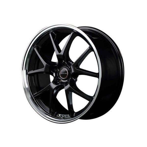 ●メーカー名：MID(エムアイディー)●商品名：VERTEC ONE EXE 5（グロッシーブラック/リムポリッシュ）JANコード：4560234982832グロッシーブラック/リムポリッシュ18x7.0J+48 5H114.3汎用工法：鋳...