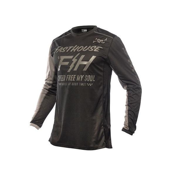 ●メーカー名：ファストハウス / FASTHOUSE●商品名：グラインドハウスジャージ スラマー（ブラック/グレー）●サイズ Mメーカー品番：D1209JANコード：4547836488979カラーブラック/グレー材質100％染色ポリエステ...