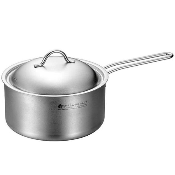 ●メーカー名：ヨコヤマ / YOKOYAMA●商品名：EJSA-800 燕熟の技（クローバー）3LAYERS 片手鍋18cmメーカー品番：EJSA-800JANコード：4965220212052熱の伝わりの良いアルミ芯三層構造（3LAYER...