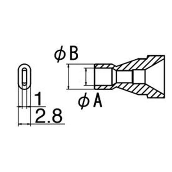 ●メーカー名：エスコ / ESCO●商品名：φ3.0/φ4.8mm 交換用ノズル（EA323MA-1A用）メーカー品番：EA323MA-26JANコード：4550061043585内径：3.0mm外径：4.8mmEA323MA-1A、EA3...