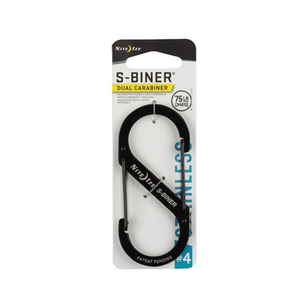 ●メーカー名：ナイトアイズ / NiteIze●商品名：NI00739 エスビナー S-BINER ＃4（ブラックチタン）メーカー品番：NI00739JANコード：94664007390通常カラビナーで使われるスプリングでのゲート開閉ではな...